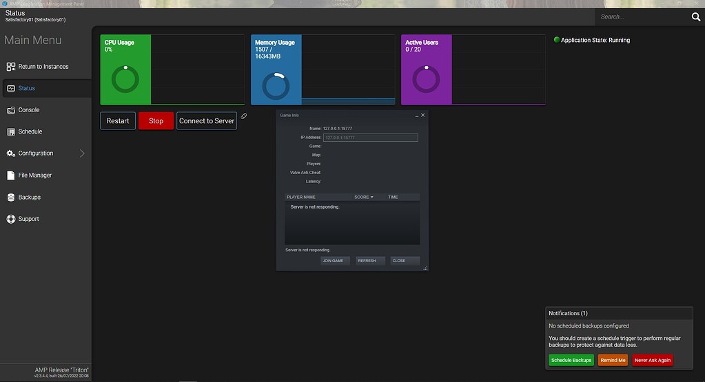 New instance connection issues - Technical Support - CubeCoders Support