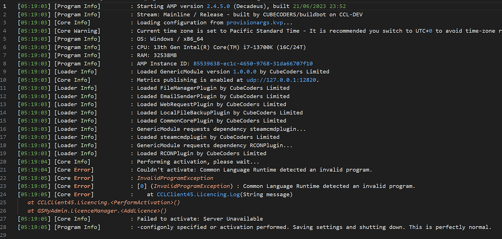 Unable to reactivate local instance - Technical Support - CubeCoders Support